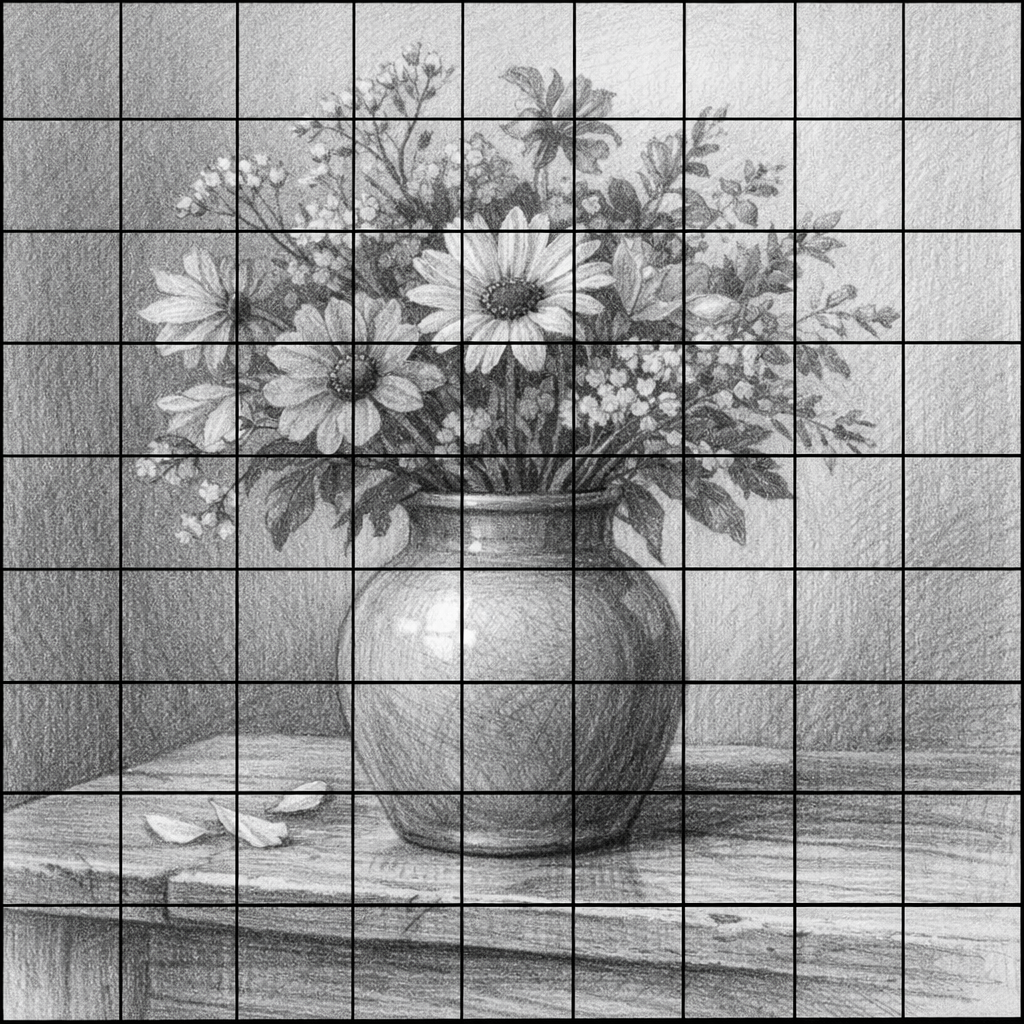 Printable Drawing Grid - High-Resolution Grid Paper for Artists | GridMyPic