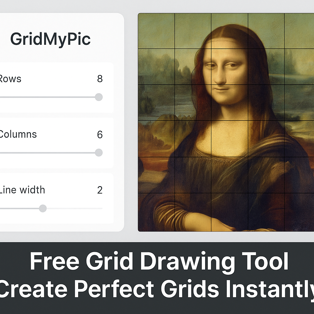 Free Grid Maker for Drawing | Image Grid Generator - GridMyPic